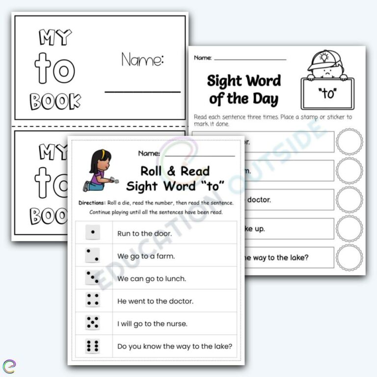 to Sight Word Worksheets - 15 Worksheets Included