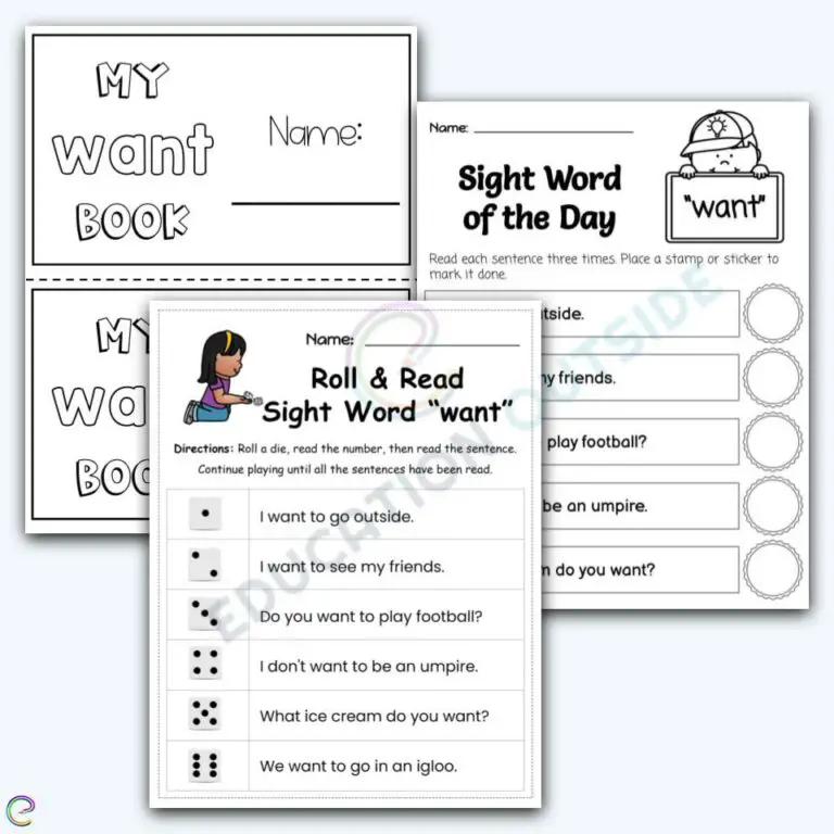 want Sight Word Worksheets - 15 Worksheets Included
