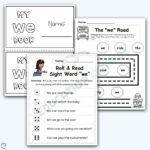 we Sight Word Worksheets - 14 Worksheets Included