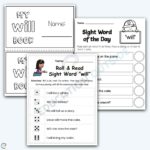 will Sight Word Worksheets - 15 Worksheets Included