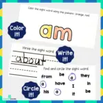 5 Creative and Interactive Sight Word Coloring Pages - No-Prep 2023 ...