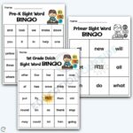 Sight Words Bingo Packet - Pre-primer to 3rd Grade & Fry's First 100!