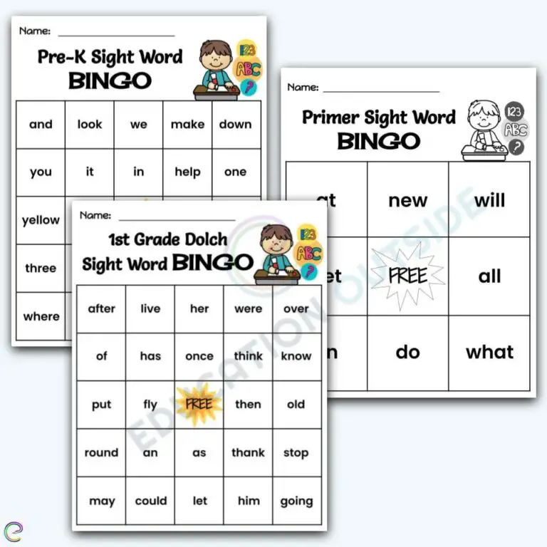 Sight Words Bingo Packet - Pre-primer to 3rd Grade & Fry's First 100!