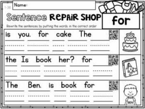 10 No Prep Sight Words Sentences Worksheets- Engaging Practice For 2023 ...