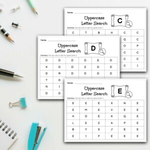 Alphabet Letters A-Z Single Letter Search - 52 Worksheets!