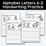 Alphabet Letters A-Z Handwriting Practice Worksheets - 52 Worksheets!