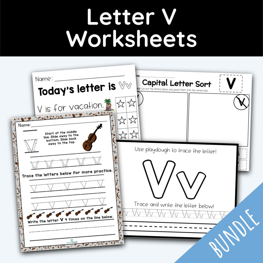Letter V Worksheets - 42 Worksheets!