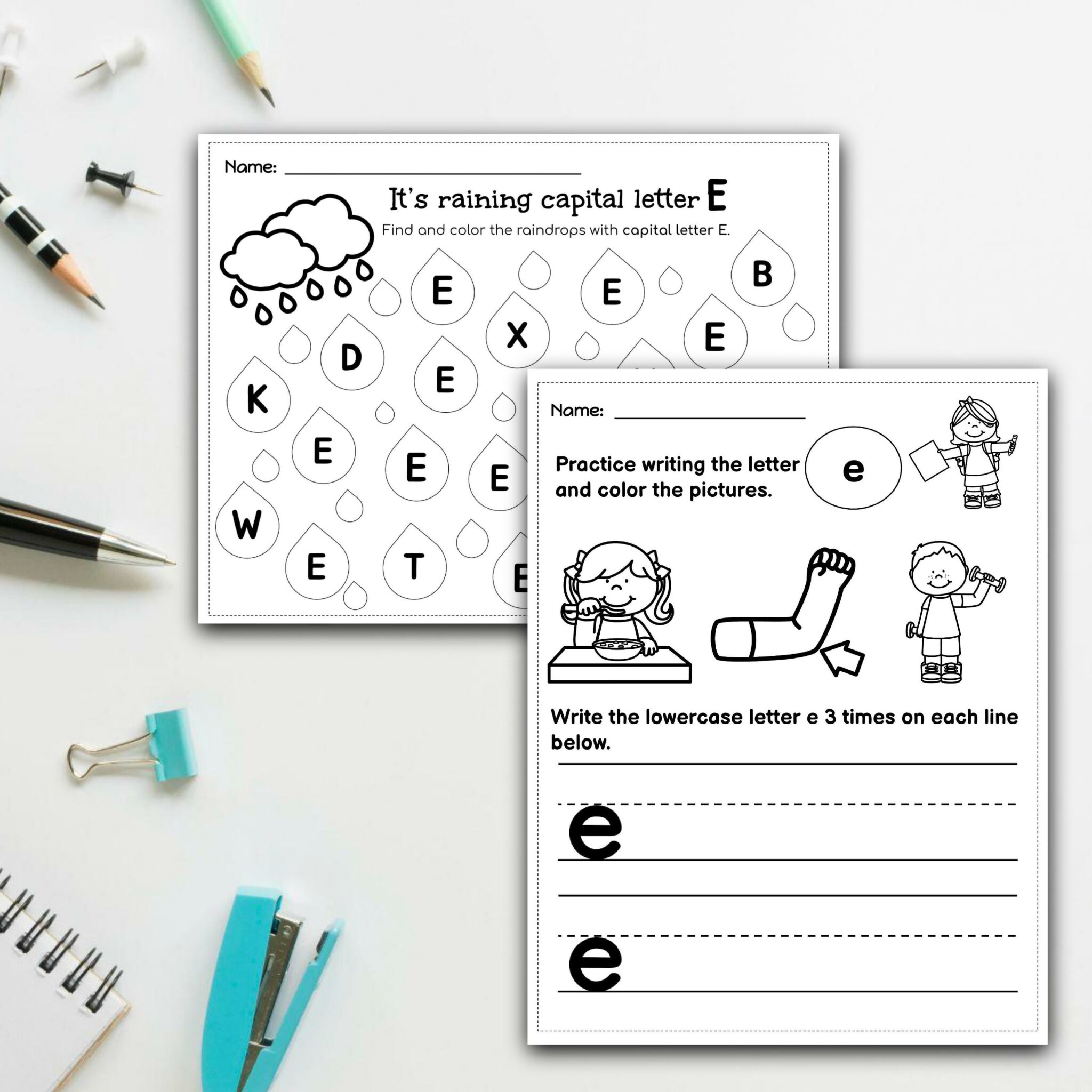 Letter E Worksheets - 42 Worksheets!