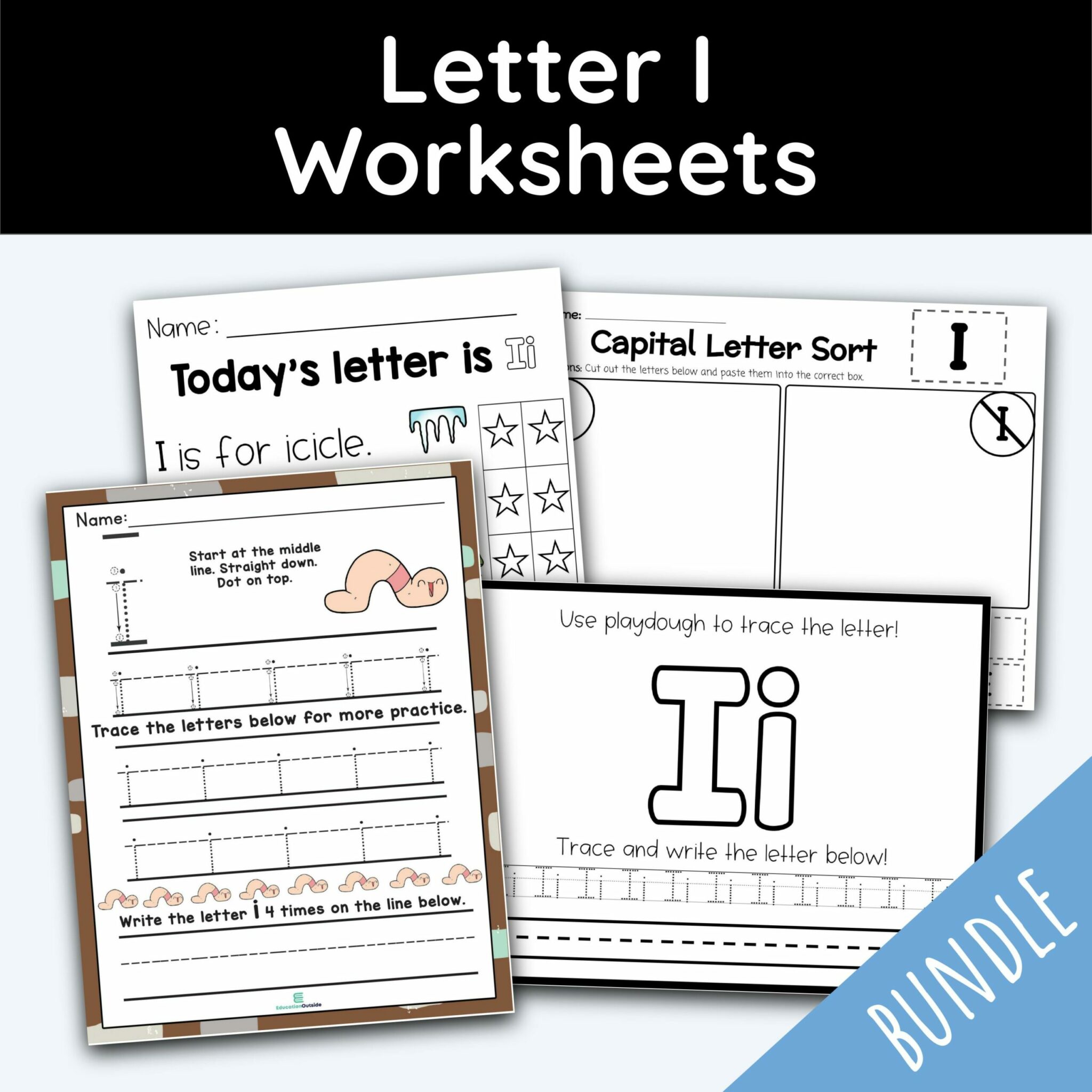 10 Interactive Letter I Worksheets - No Prep (2023) - Education Outside