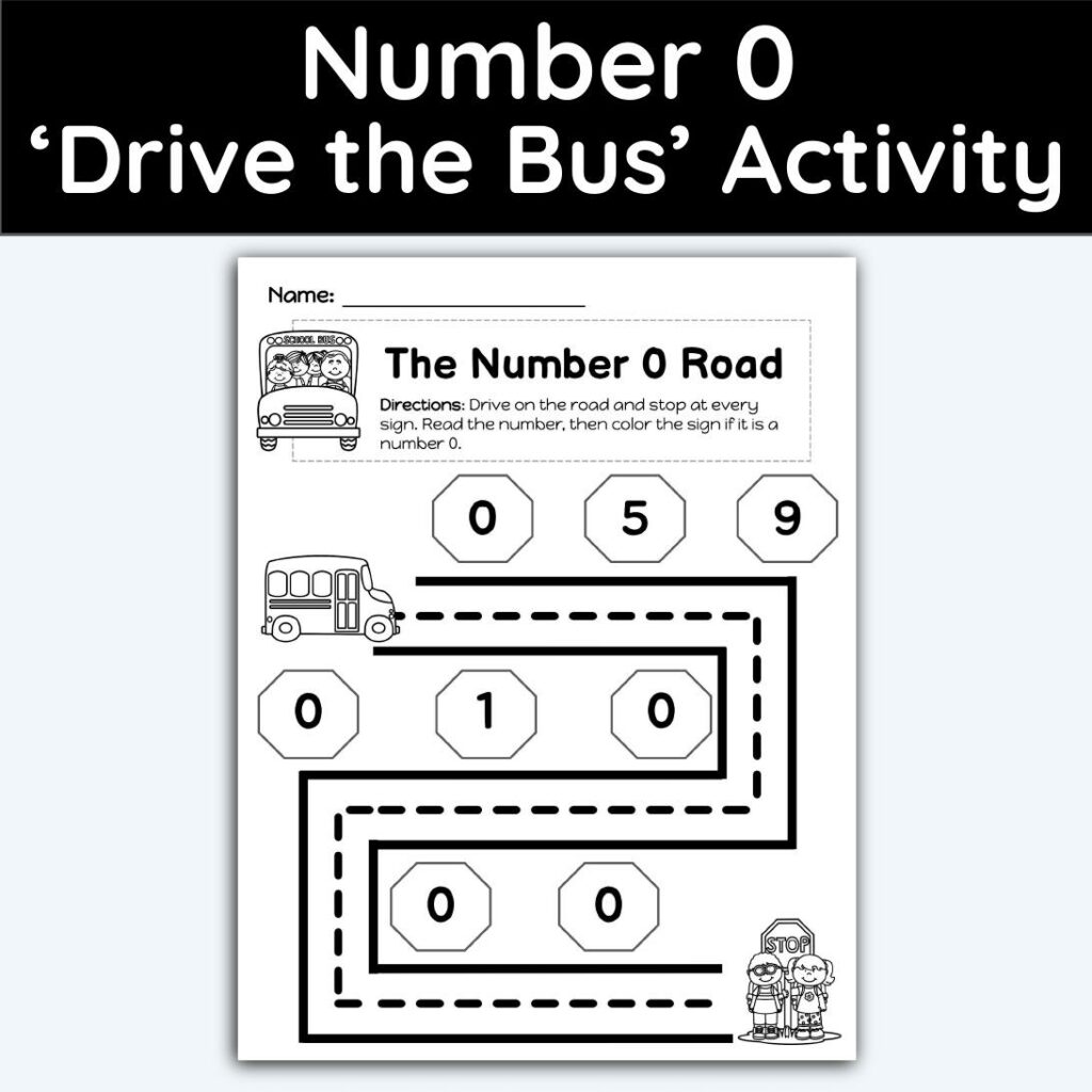 Number 0 Drive The Bus Activity Page