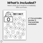 Number 0 Find and Dab Worksheet