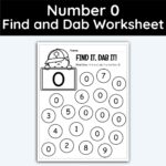 Number 0 Find and Dab Worksheet