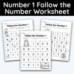 Number 1 Follow the Number Worksheet