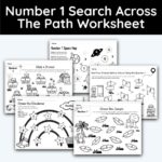 Number 1 Search Across The Path Worksheet