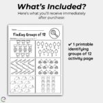 Number 12 Count and Color Groups Worksheet