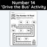 Number 14 Drive The Bus Activity Page