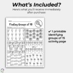 Number 15 Count and Color Groups Worksheet