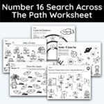 Number 16 Search Across The Path Worksheet