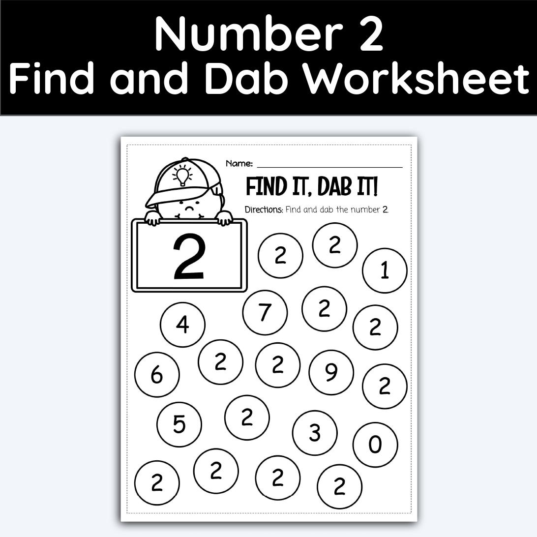 Number 2 Find And Dab Worksheet Number 2 Find And Dab Worksheet