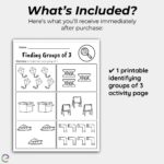 Number 3 Count and Color Groups Worksheet