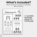 Number 6 Count and Color Groups Worksheet