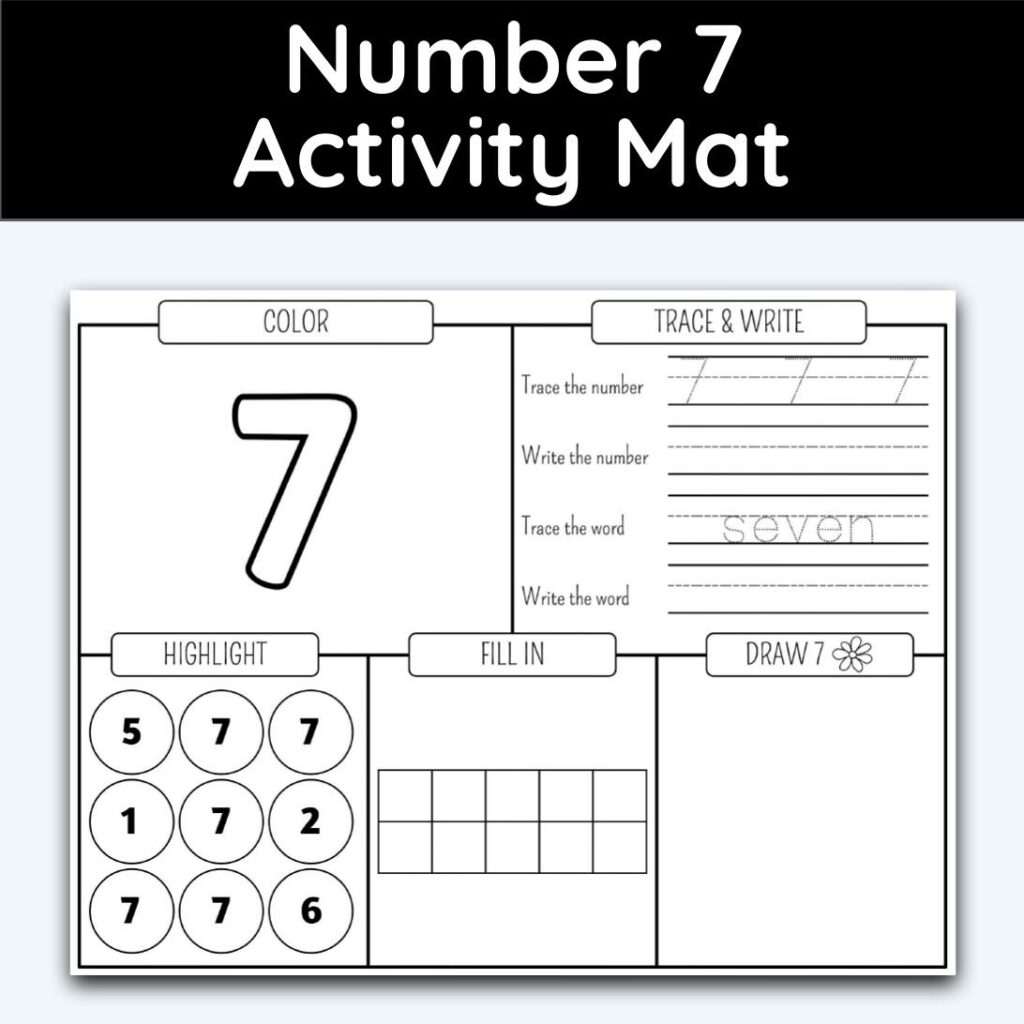Number 7 Activity Mat