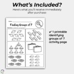 Number 7 Count and Color Groups Worksheet