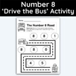 Number 8 Drive The Bus Activity Page