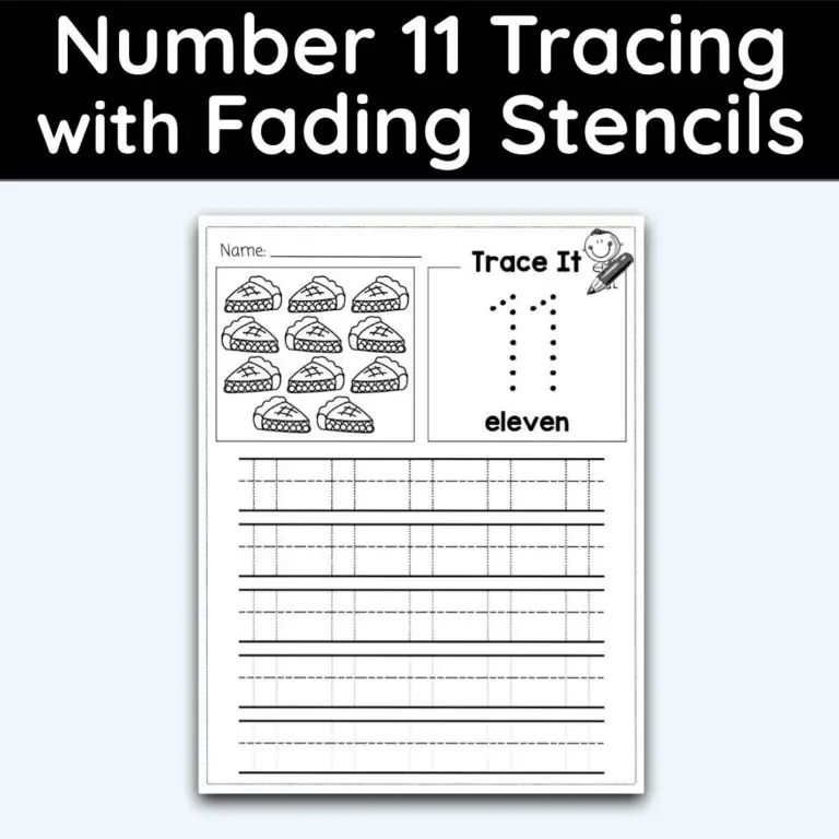 Number 11 Tracing Worksheets for Preschool [PDF Printables]