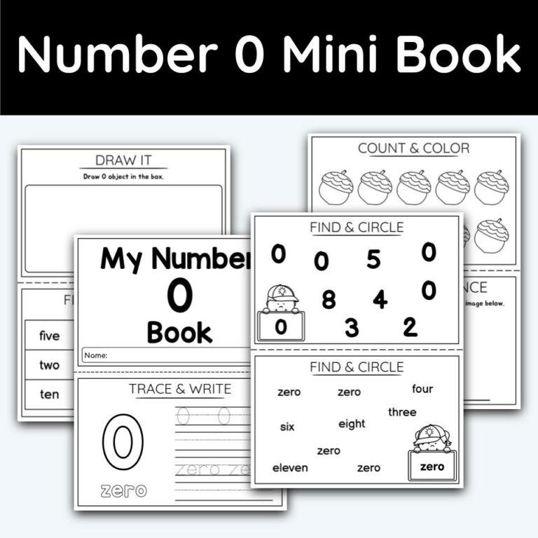 Number 0 Mini Book