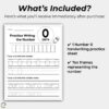 Number 0 Tracing - Number Handwriting Practice