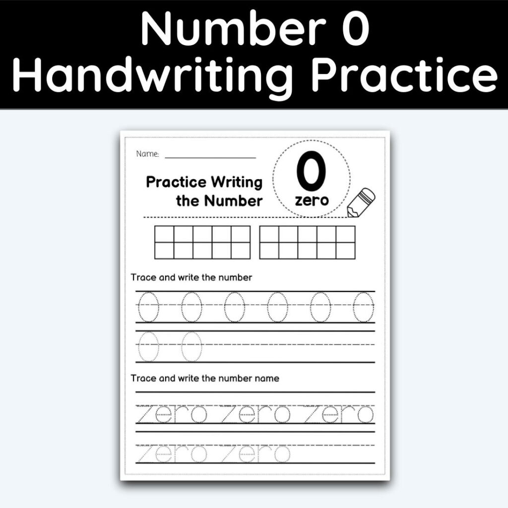 Number 0 Worksheets: Writing, Counting & Recognition for Preschool