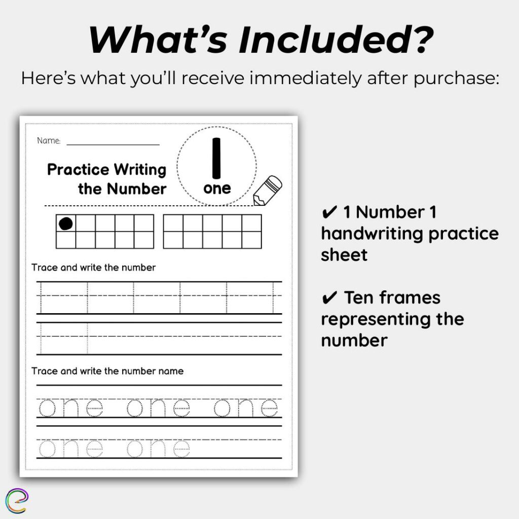 Number 1 Tracing Number Handwriting Practice Number 1 Tracing Number Handwriting Practice