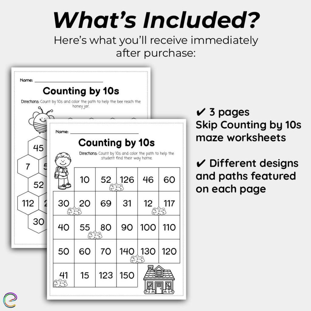 number-10-skip-counting-maze-worksheet