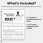 Number 11 Tracing - Number Handwriting Practice