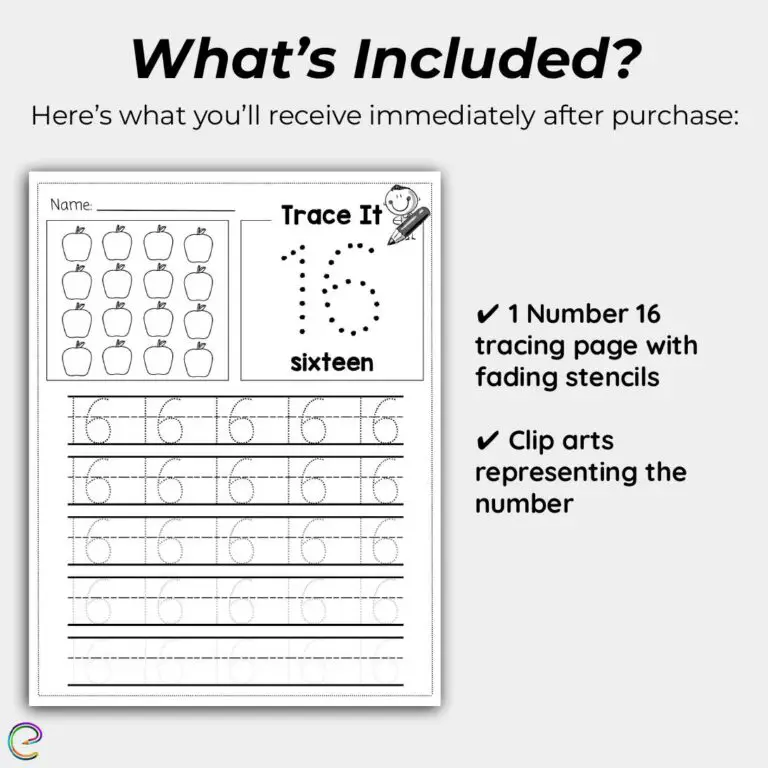Number 16 Tracing - Number Tracing Worksheet With Fading Stencils