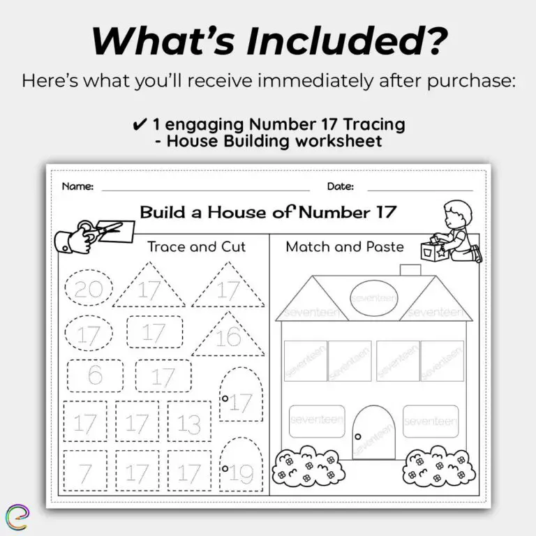 Number 17 Tracing Worksheets for Preschool [PDF Printables]