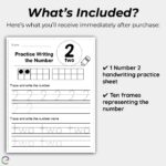 Number 2 Tracing - Number Handwriting Practice