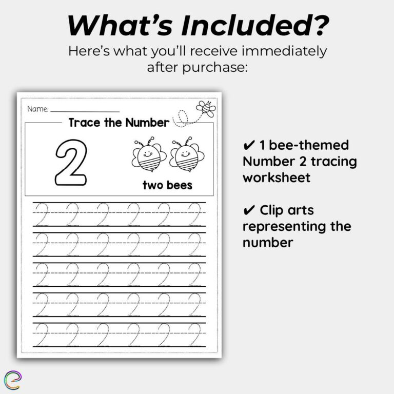 Number 2 Tracing Number Tracing Worksheet