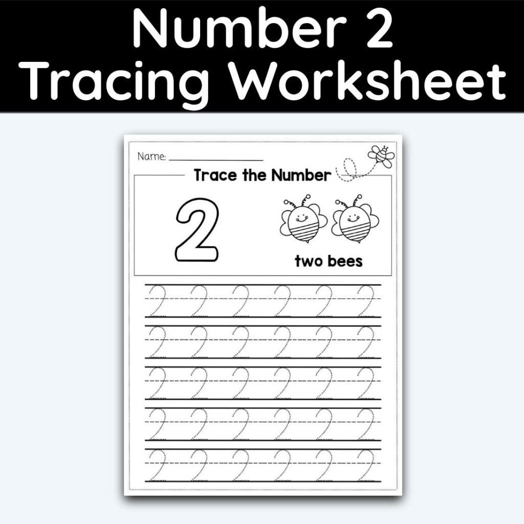 Number 2 Tracing - Number Tracing Worksheet Number 2 Tracing - Number Tracing Worksheet