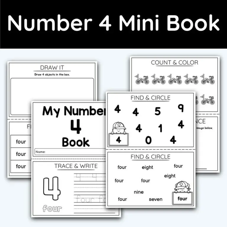 Number 4 Mini Book