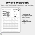 Number 6 Tracing - Number Tracing Worksheet With Fading Stencils