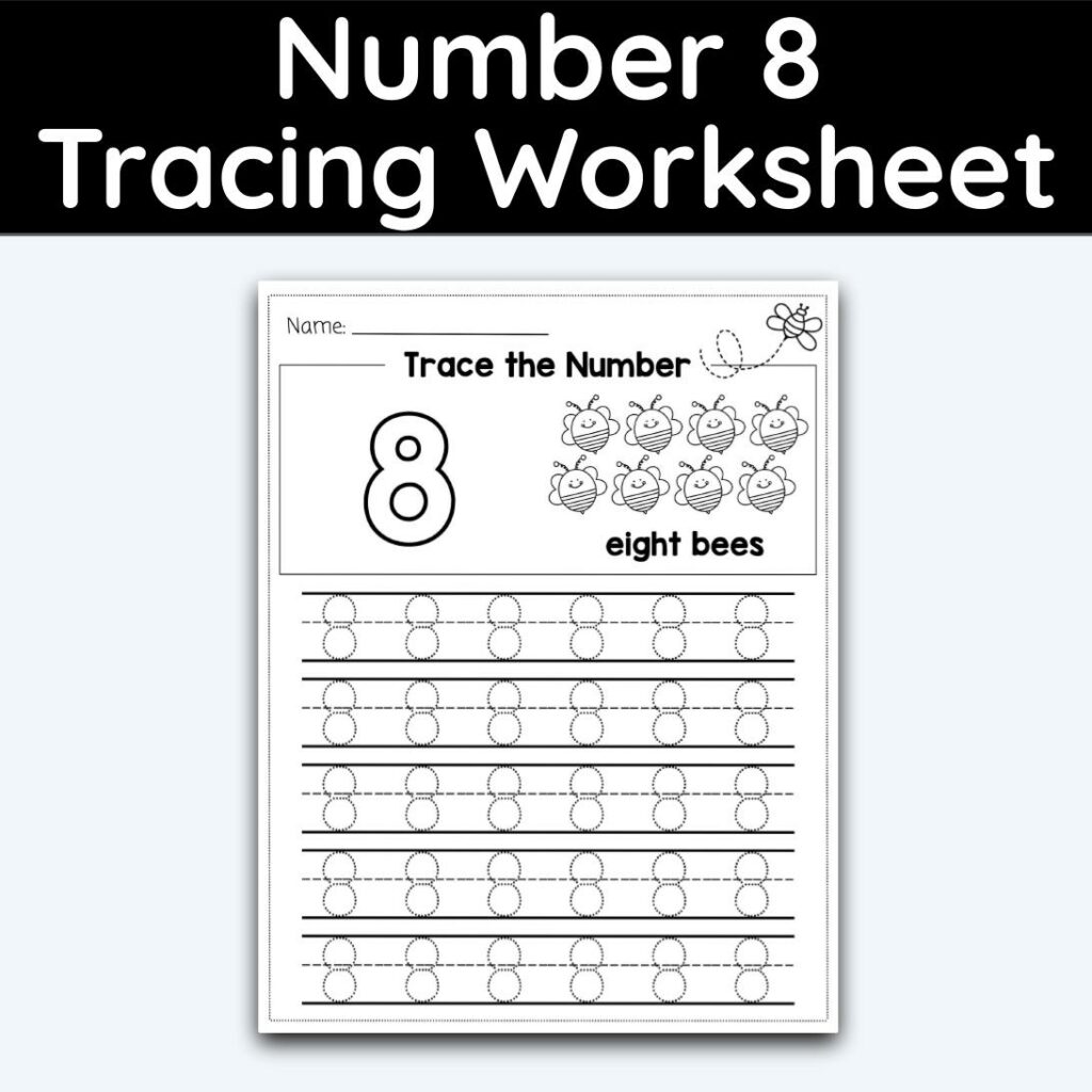 Number 8 Tracing - Number Tracing Worksheet