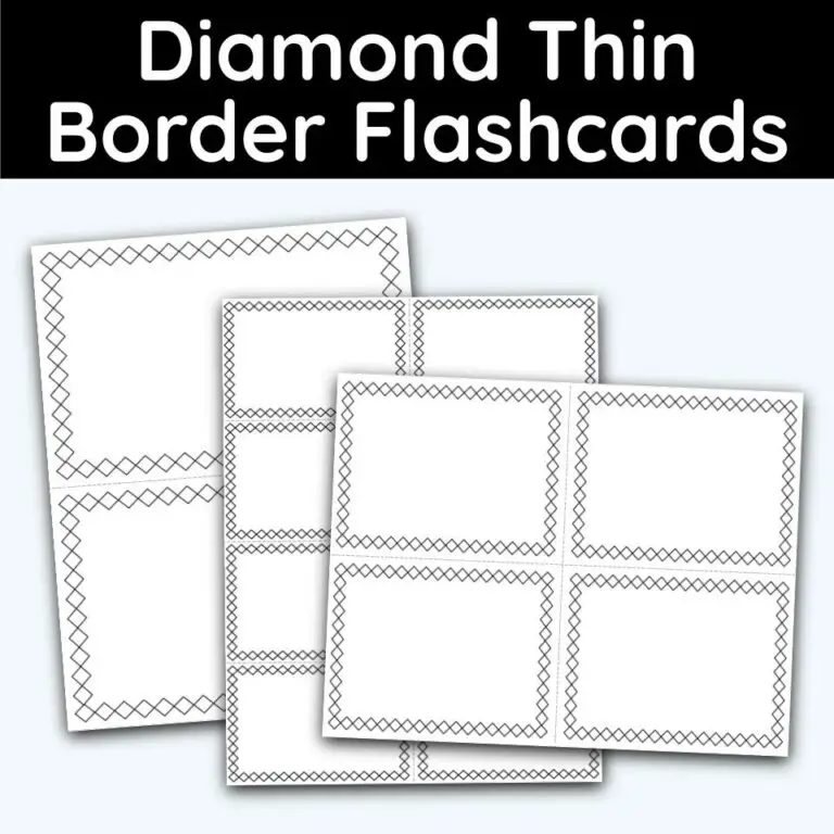 Thin Border Diamond - Flashcards