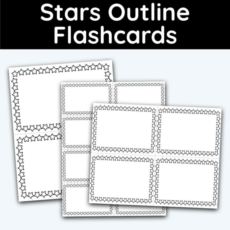 Stars Outline - Flashcards