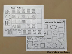 6 Excellent Square Worksheets for Preschool - Education Outside