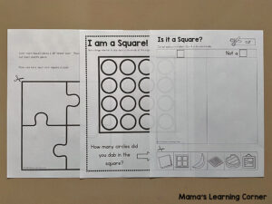 6 Excellent Square Worksheets for Preschool - Education Outside