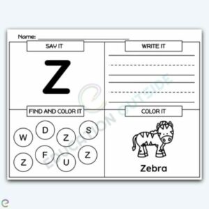 10 Letter Z Crafts and Activities for Preschoolers to Learn with Zest ...