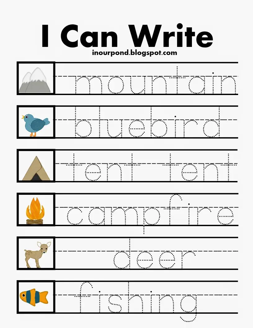 10 Engaging Camping Worksheets for Preschool Kids - Education Outside