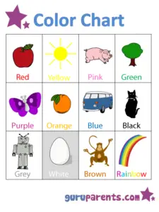 10 Bright and Beautiful Color Charts for Preschool - Education Outside